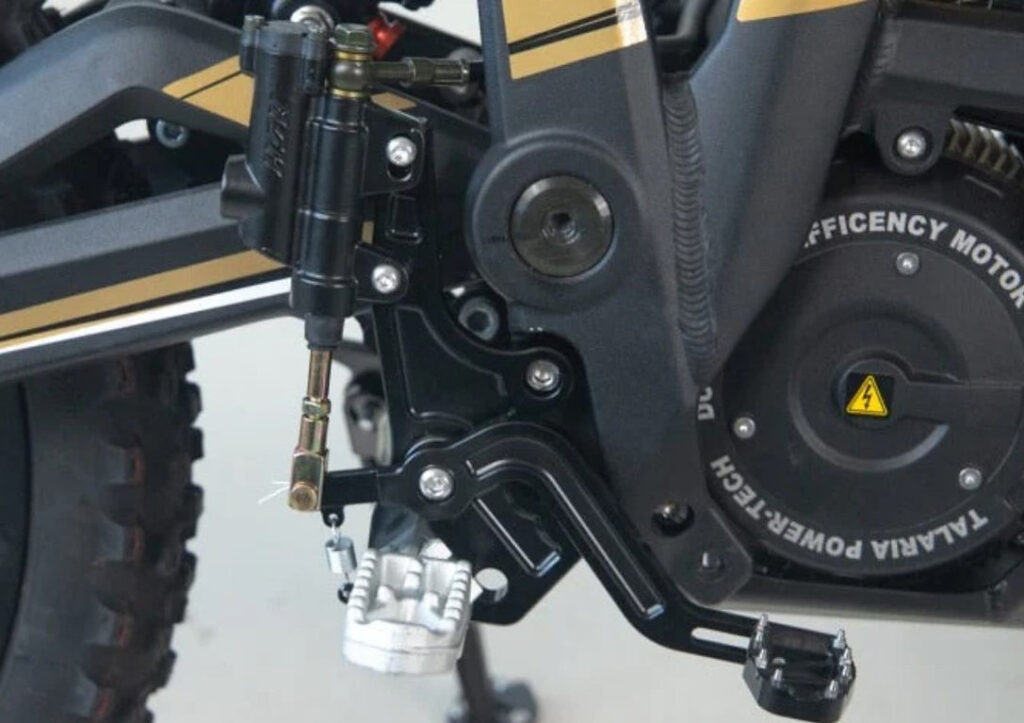 Hydraulic rear foot brake on Talaria Sting - E-Moto Park